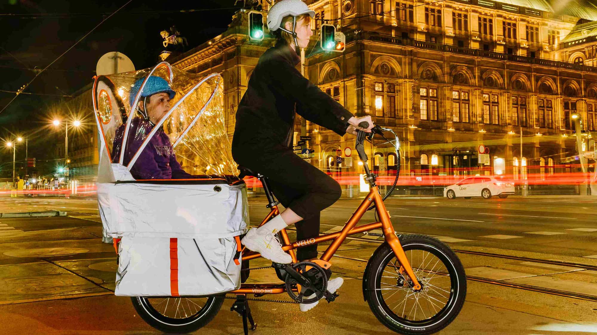 Vello SUB Cocoon 360° Reflective: E-Cargobikes Rundumschutz