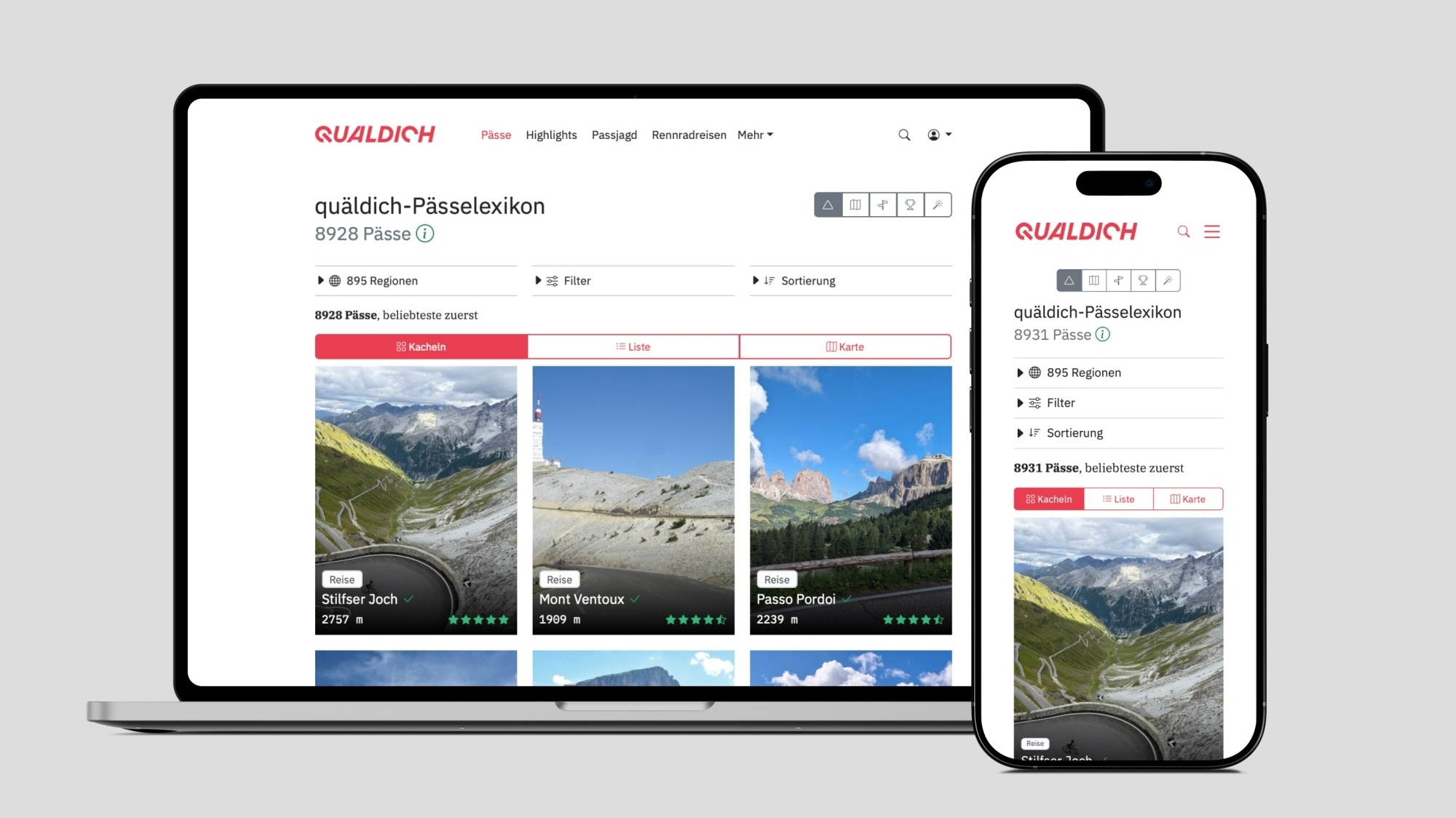 Neues Design für Pässelexikon Quäldich.de
